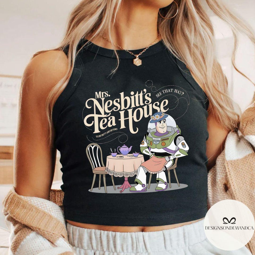 Buzz Lightyear Mrs. Nesbitt’s Tea House Tank Top Tee Shirt, Toy Story ...