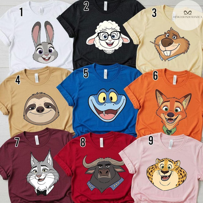 Disney Zootopia Movie 2 All Characters Shirt, Judy Hopps Nick Wilde ...