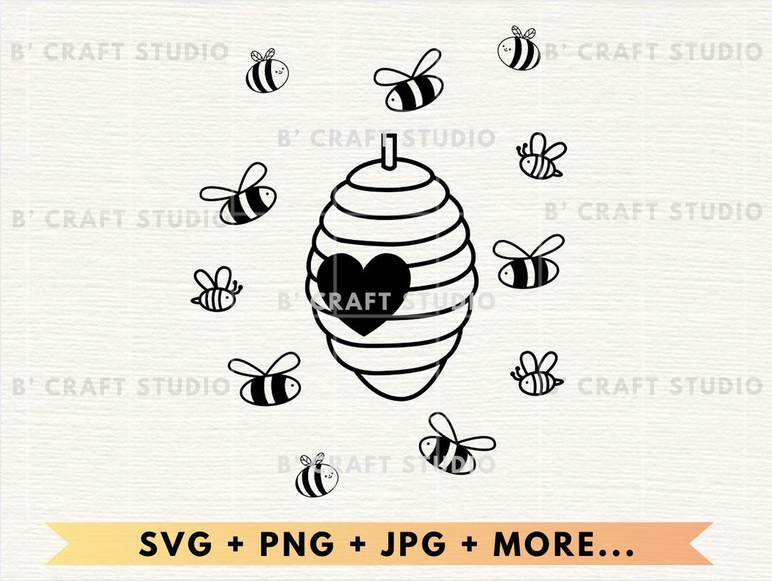 Bumble Bee Hive SVG | Perfect for Commercial Use Png, Dxf, Jpg Ideal ...
