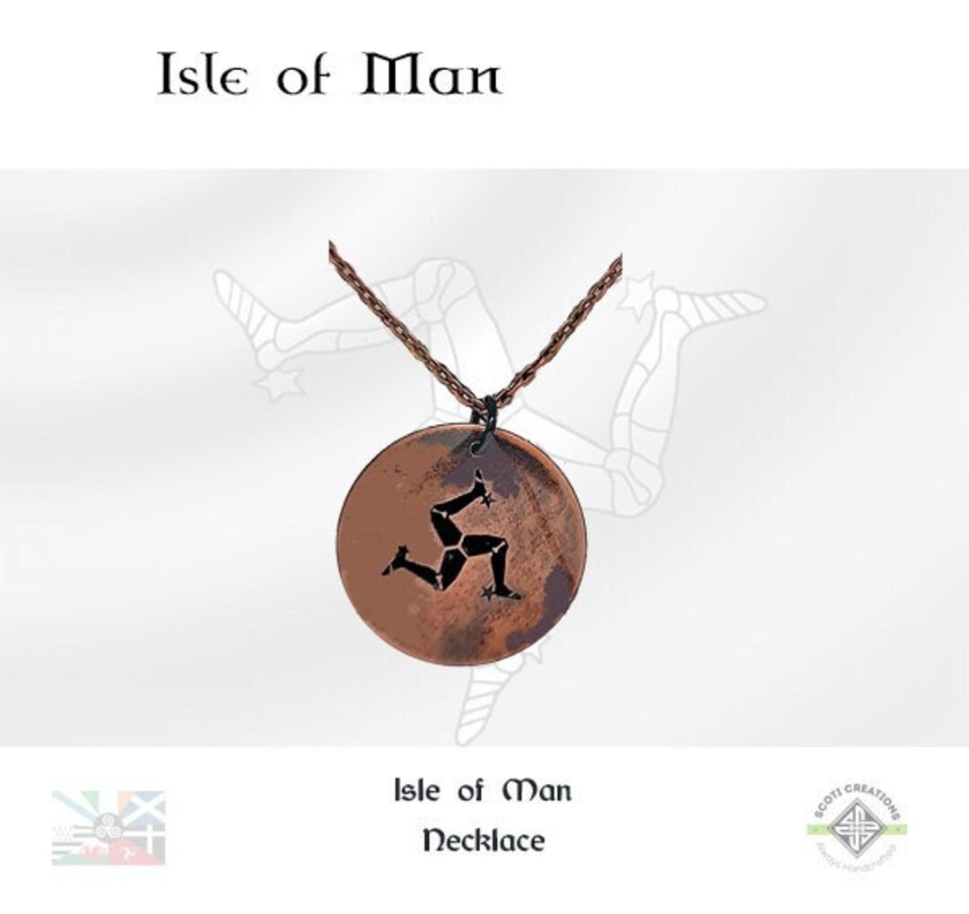 Isle of Man Symbol #2 Necklace, Celtic Nation - Etsy