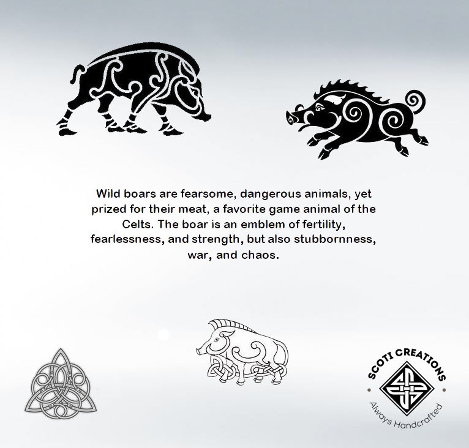 Celtic Boar Brooch Boar Symbolism Clan Campbell Figure Pin | Etsy