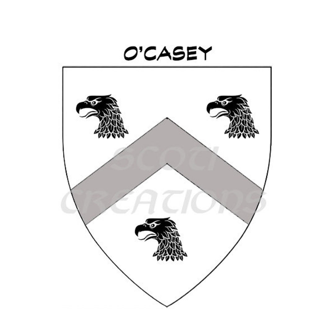O'casey Irish Family Coat of Arms Necklace - Etsy
