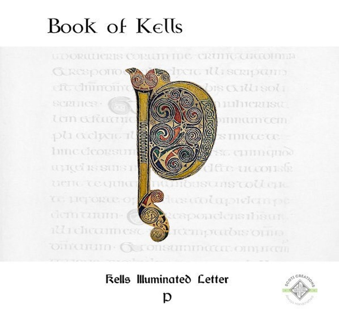 Book of Kells Design 53, "d" or "p" Brooch - Etsy