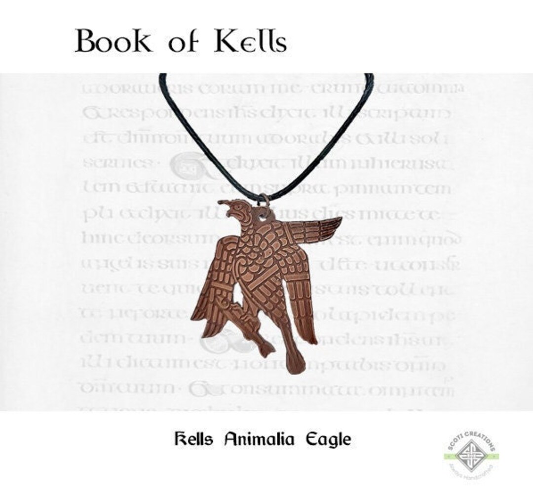 Book of Kells Design 48, Eagle Necklace, Animalia - Etsy