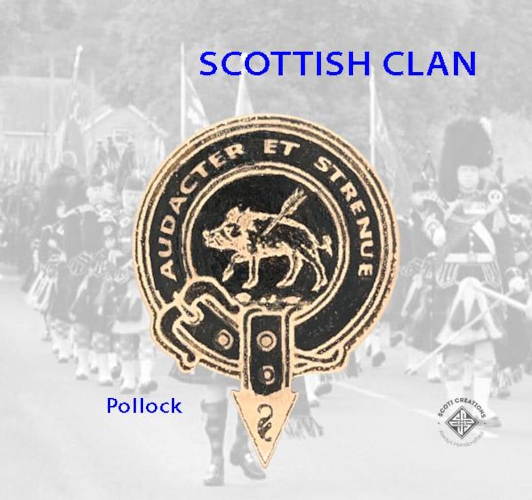 Clan Pollock Badge, Scottish Clan - Etsy
