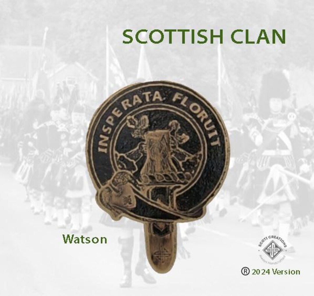 Clan Watson Badge, Scottish Clan - Etsy