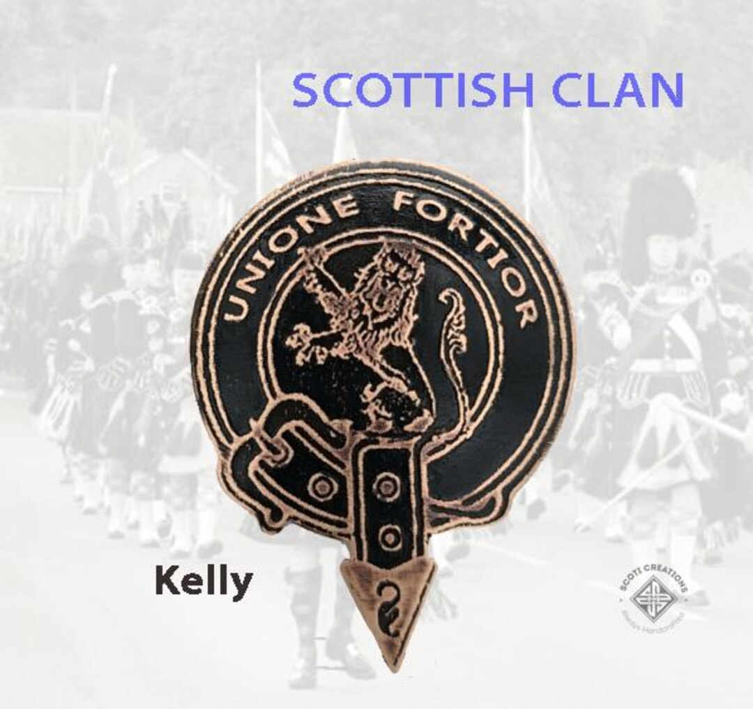 Clan Kelly Badge, Scottish Clan - Etsy