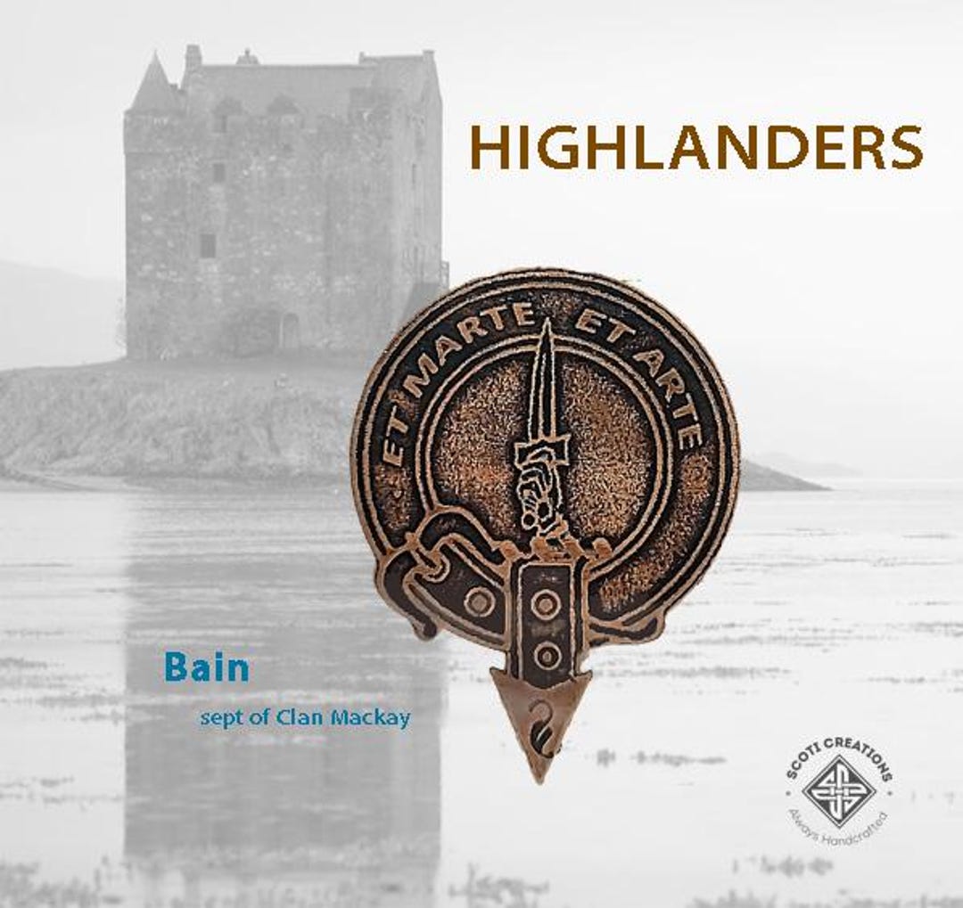 Clan Bain Badge, Scottish Highland Clan - Etsy