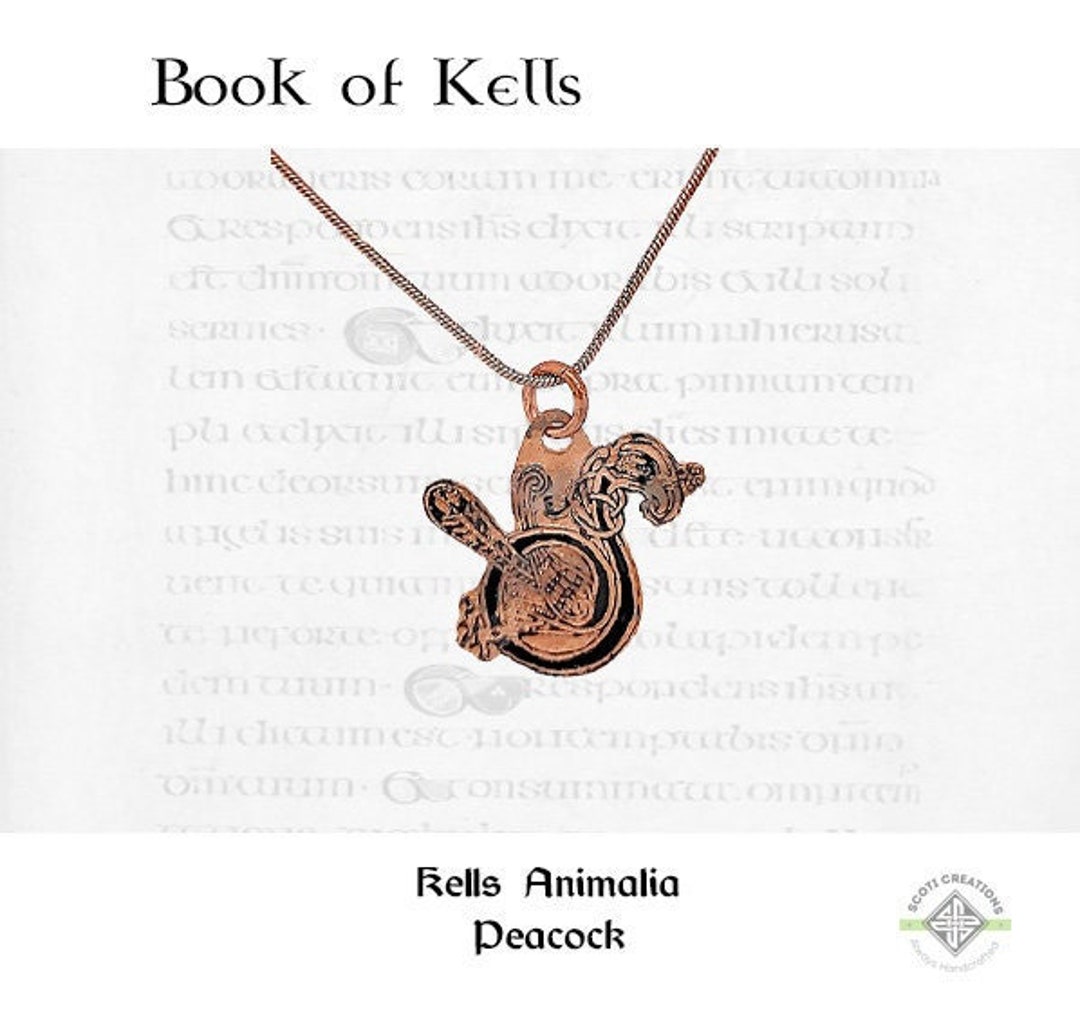 Book of Kells Design 18, Peacock Necklace - Etsy