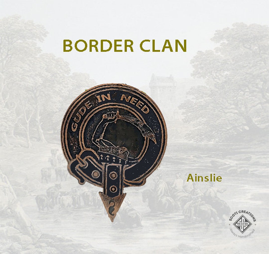 Clan Ainslie Badge, Scottish Border Clan - Etsy