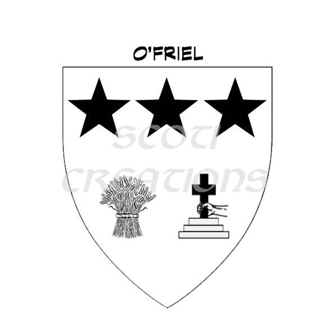 O'friel Irish Family Coat of Arms Necklace - Etsy