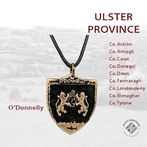 O'donnelly Irish Family Coat of Arms Necklace - Etsy