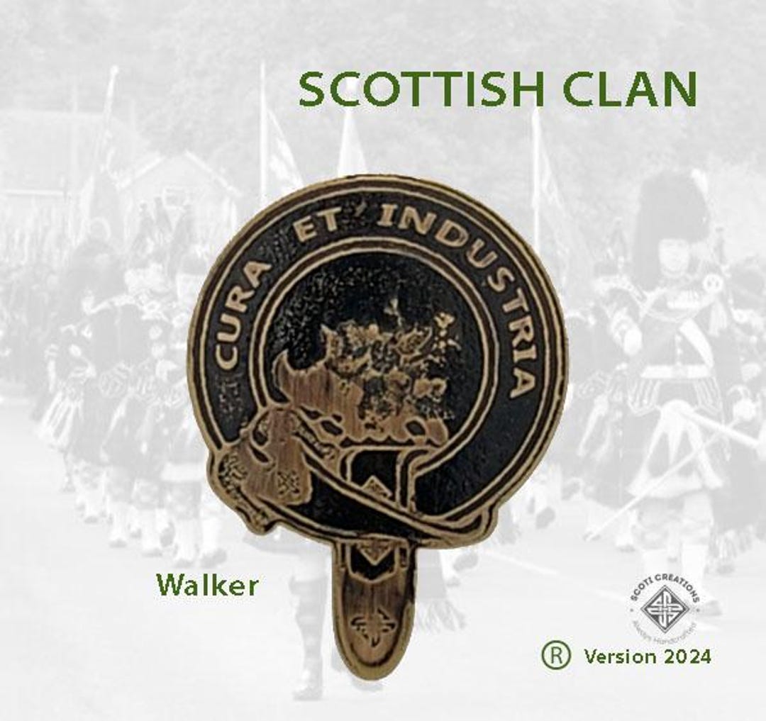 Clan Walker Badge, Scottish Clan - Etsy