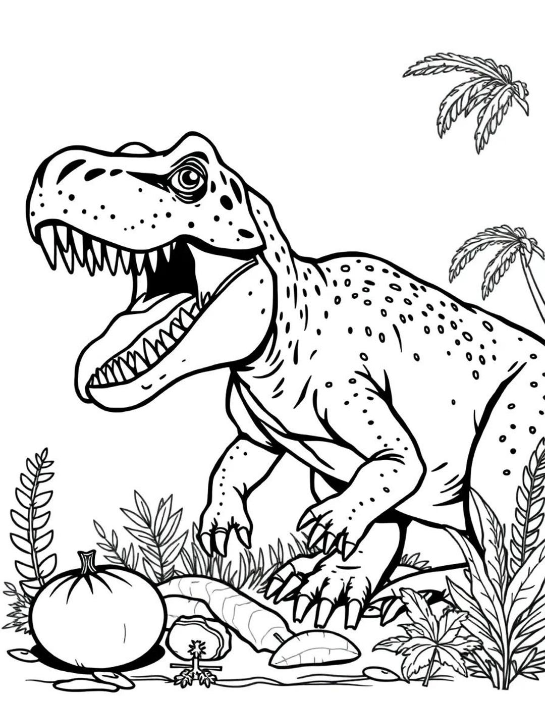 Dinosaur Coloring Pages for Kids: A4 Printable Sheets (digital Download) - Etsy