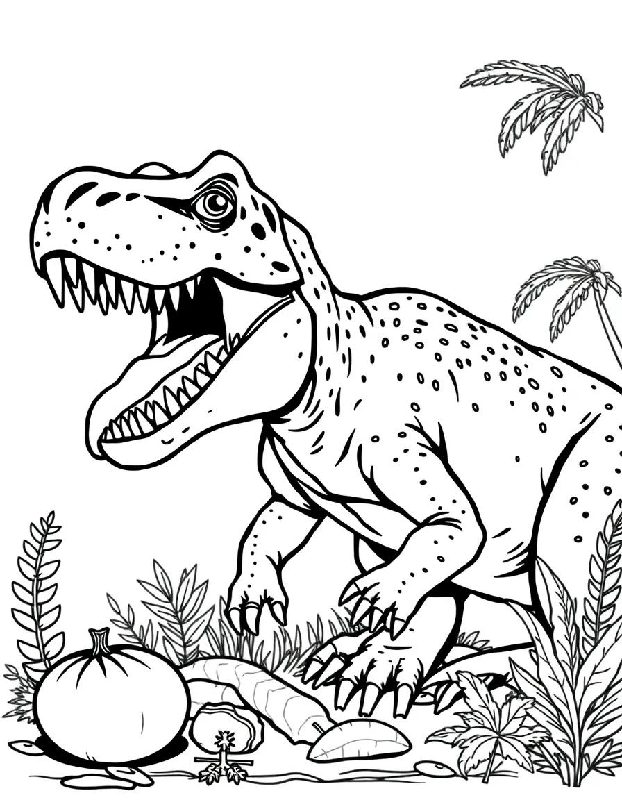 8 Dinosaurs Coloring Pages for Kids, Animal Coloring A4 Sheets ...