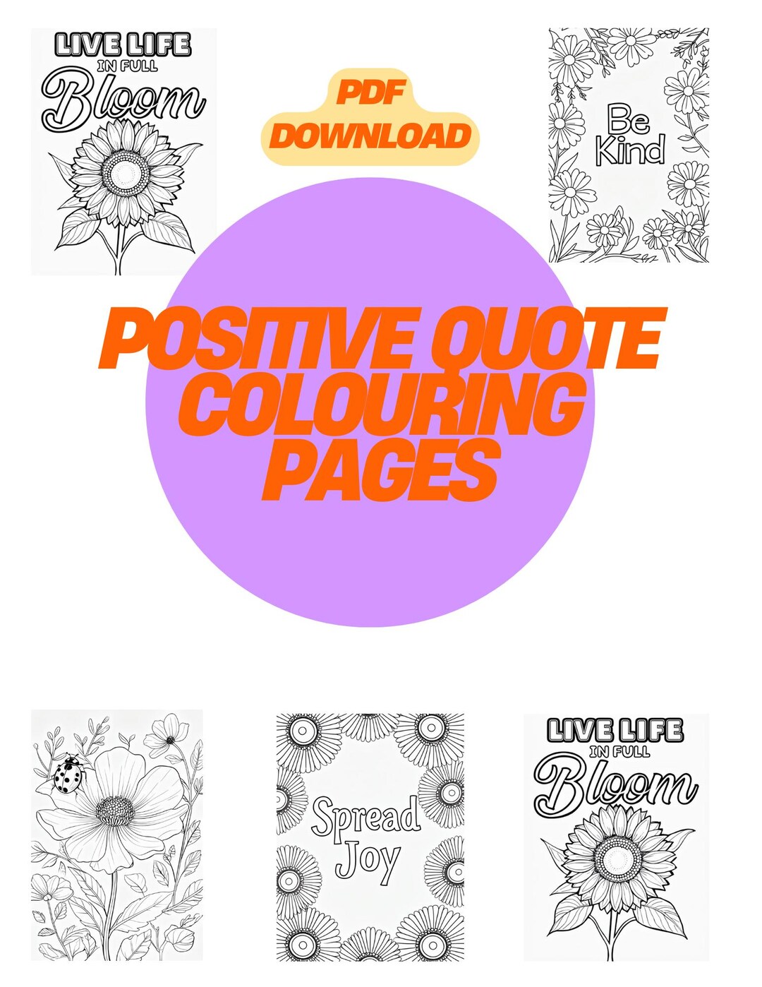 12 Self-love Affirmation Colouring Pages | Inspirational Motivational ...