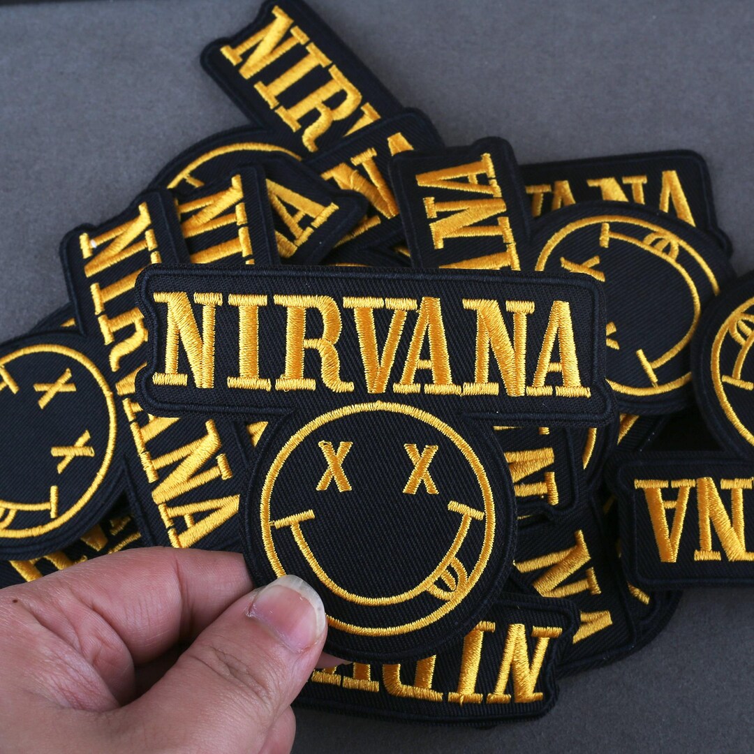 Nirvana Patch, Smiley Face Patch, Iron on Patch, Embroidered Patch ...