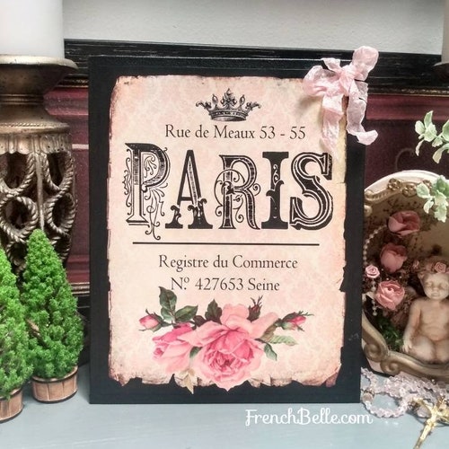Pink Roses Peonies Shabby Chic Sign French Country Wall - Etsy