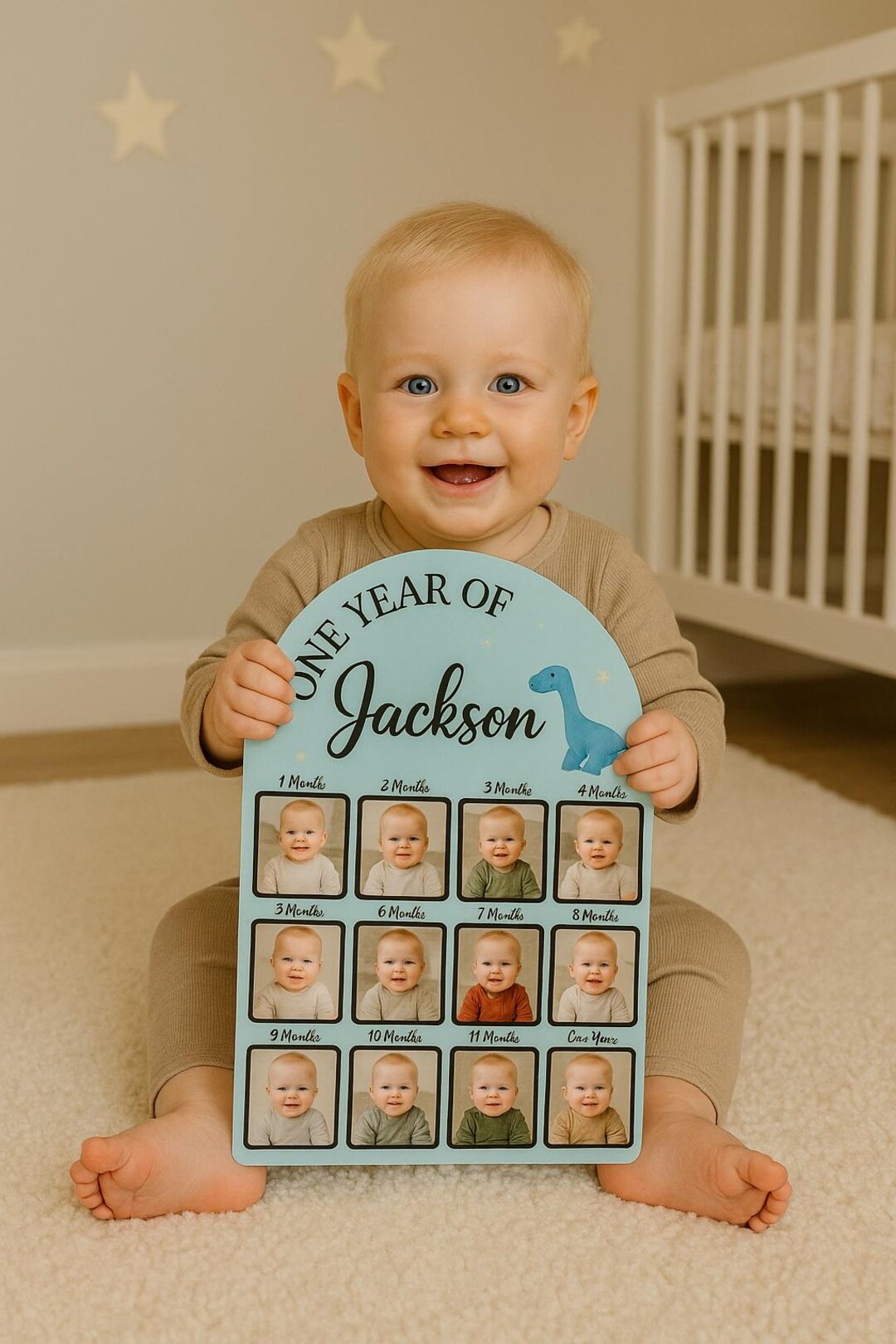 Personalized Baby First Year Photo Board, Acrylic Milestone Display - Etsy