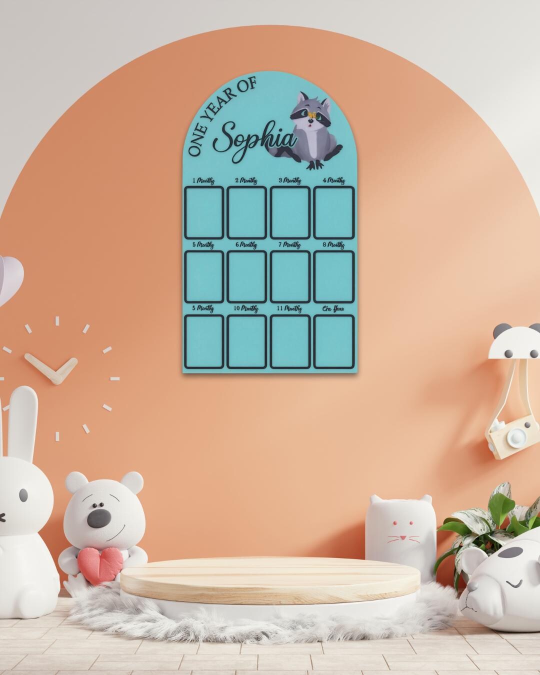 Baby First Year One Year Photo Board Plexiglass Board 1st Birthday ...