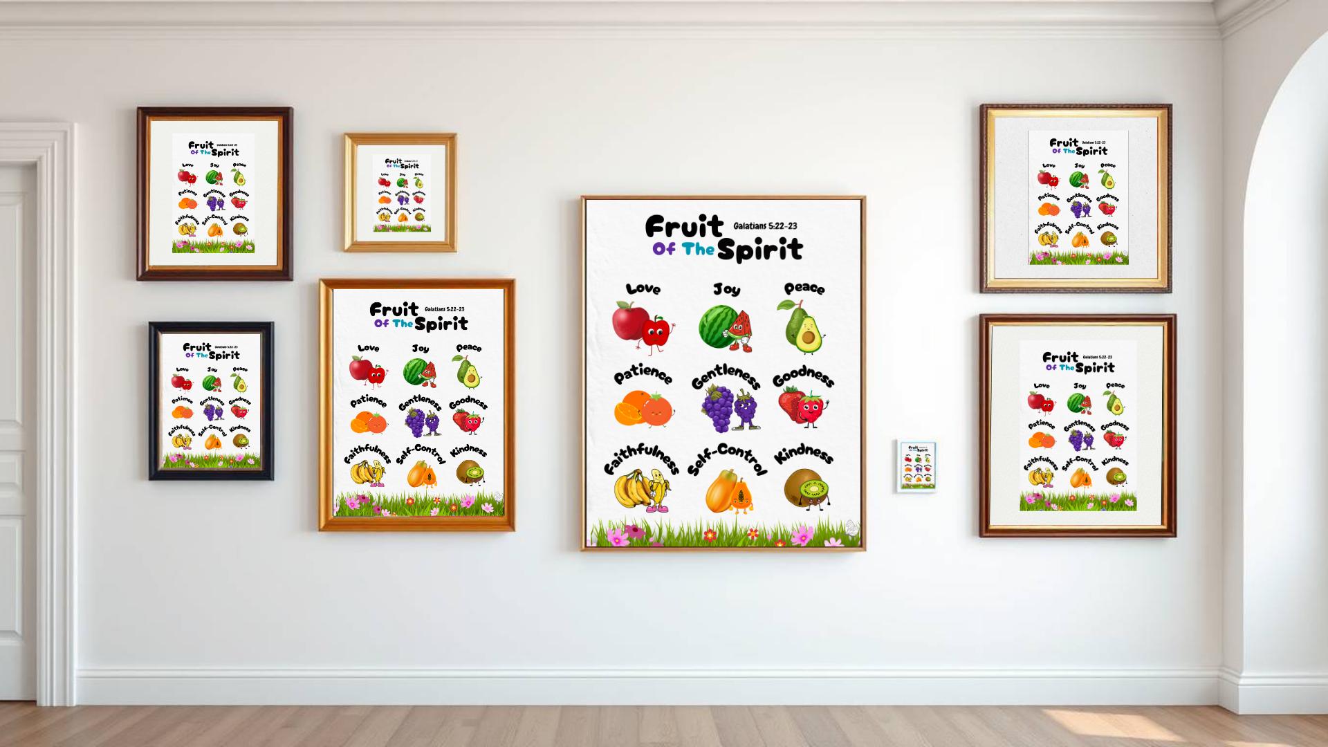 Fruit of the Spirit Poster for Children - Educational Wall Art, Kids ...