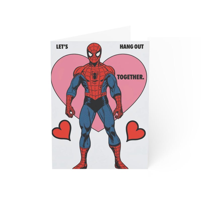 Spiderman Valentine Card - Etsy