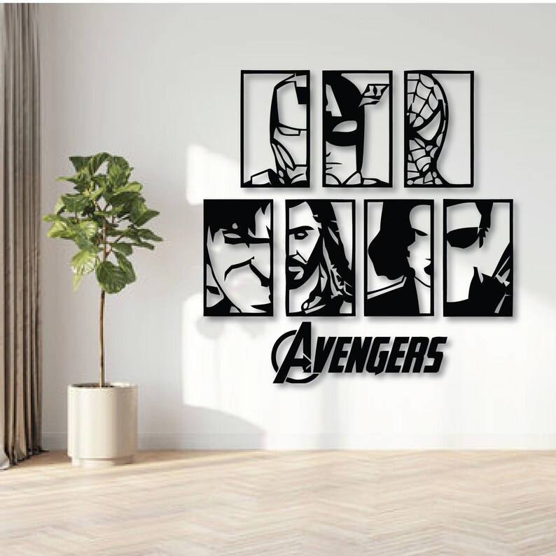 Avengers Superhero Svg Marvel Characters Bundle Pack Laser Cutting, CNC ...