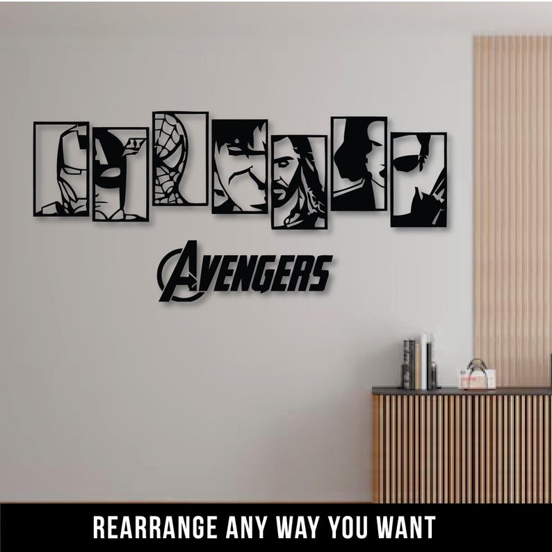 Avengers Superhero Svg Marvel Characters Bundle Pack Laser Cutting, CNC ...