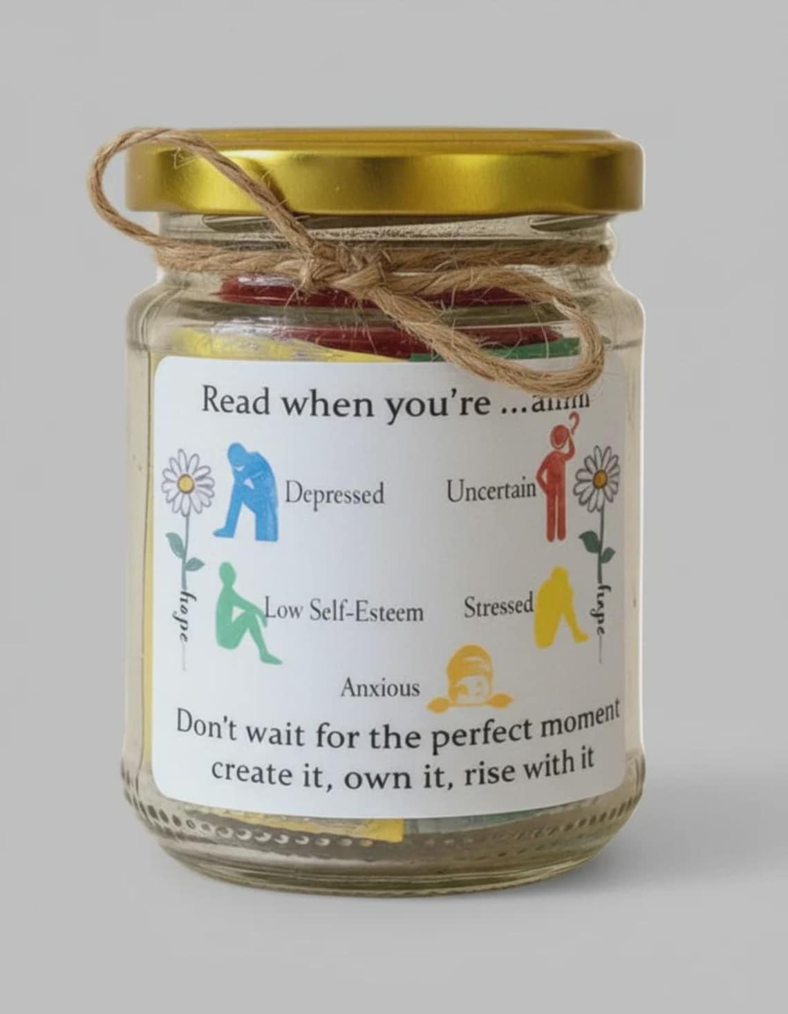 Affirmation Jar – 30 Inspirational Self-care Quotes, Personalized Gift ...