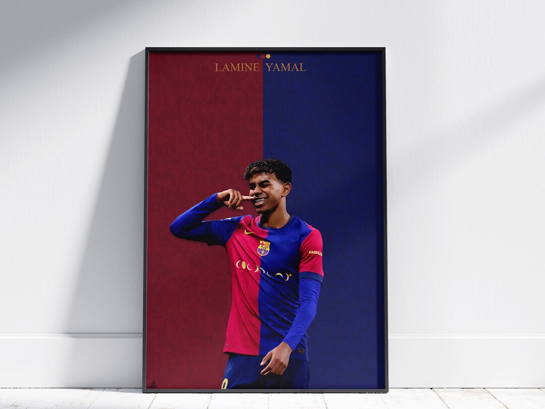 Lamine Yamal Poster, Barcelona, Wonderkid - Etsy