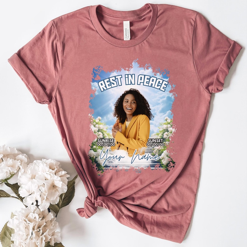 In Loving Memory Shirt, Rest in Peace, RIP Shirt, Personalized Funeral ...