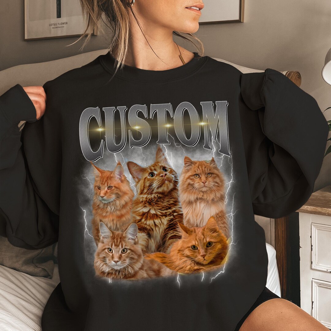 Custom Bootleg Rap Tee: Vintage Style Pet Sweatshirt, 90s Retro Graphic ...