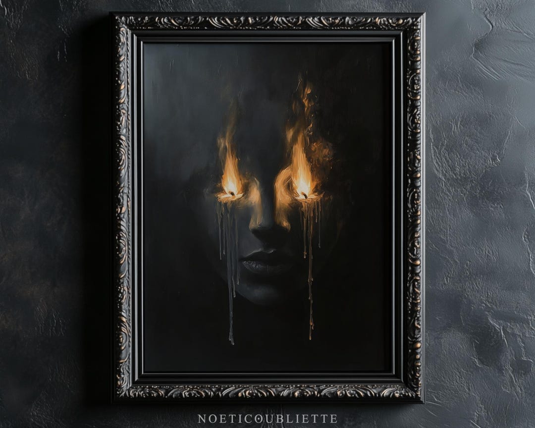 Dark Surreal Art Print - Dark Academia Oil Painting Printable ...