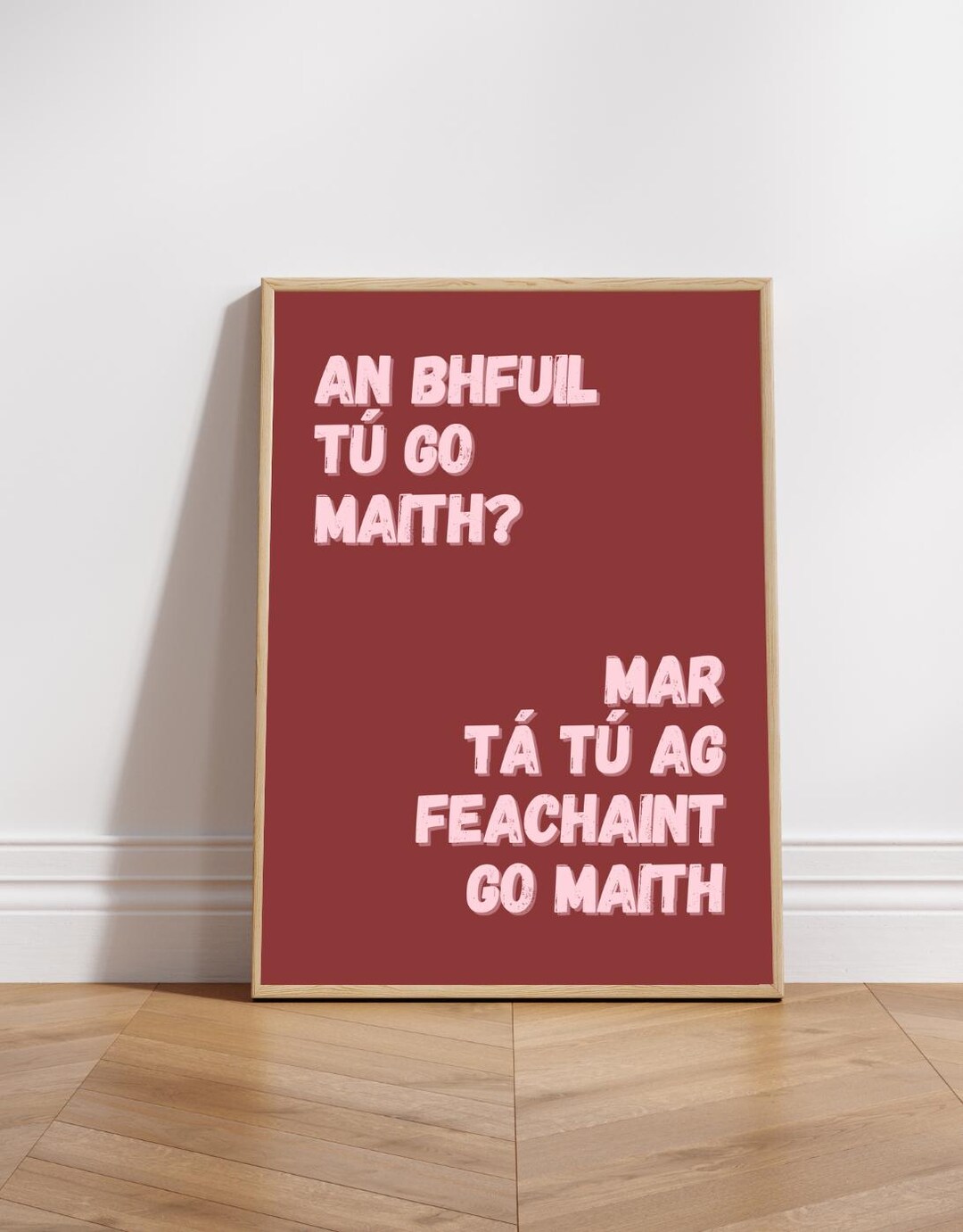 An Bhfuil Tú Go Maith? - Are You Well? ---- [irish Art Poster - Irish ...