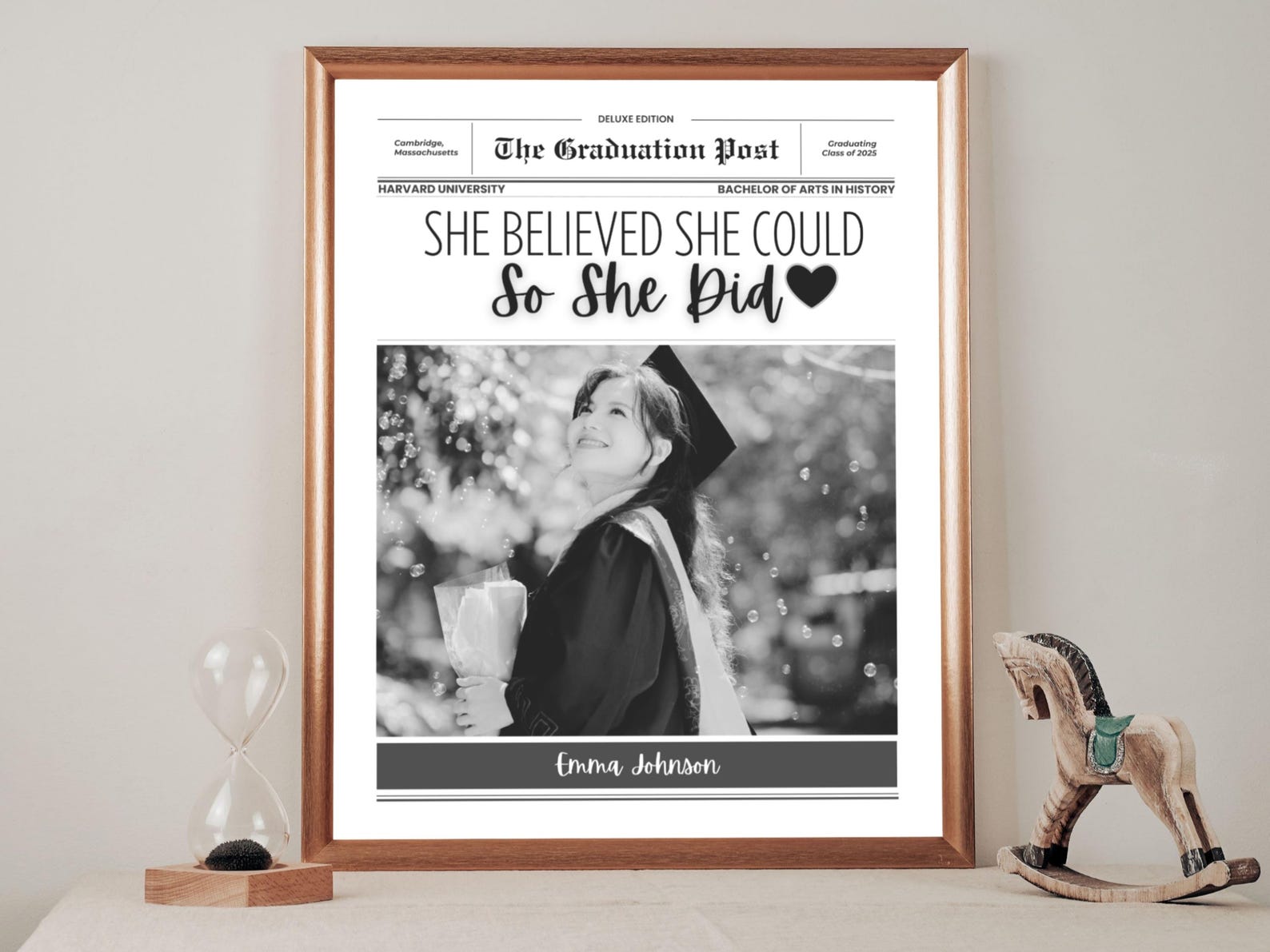 Graduation Newspaper Canva Template | Class of 2025 Editable Senior ...