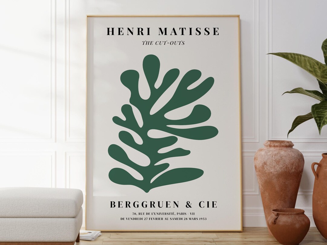 Henri Matisse Floral Cut Out Print, Minimalist Botanical Wall Art Decor ...