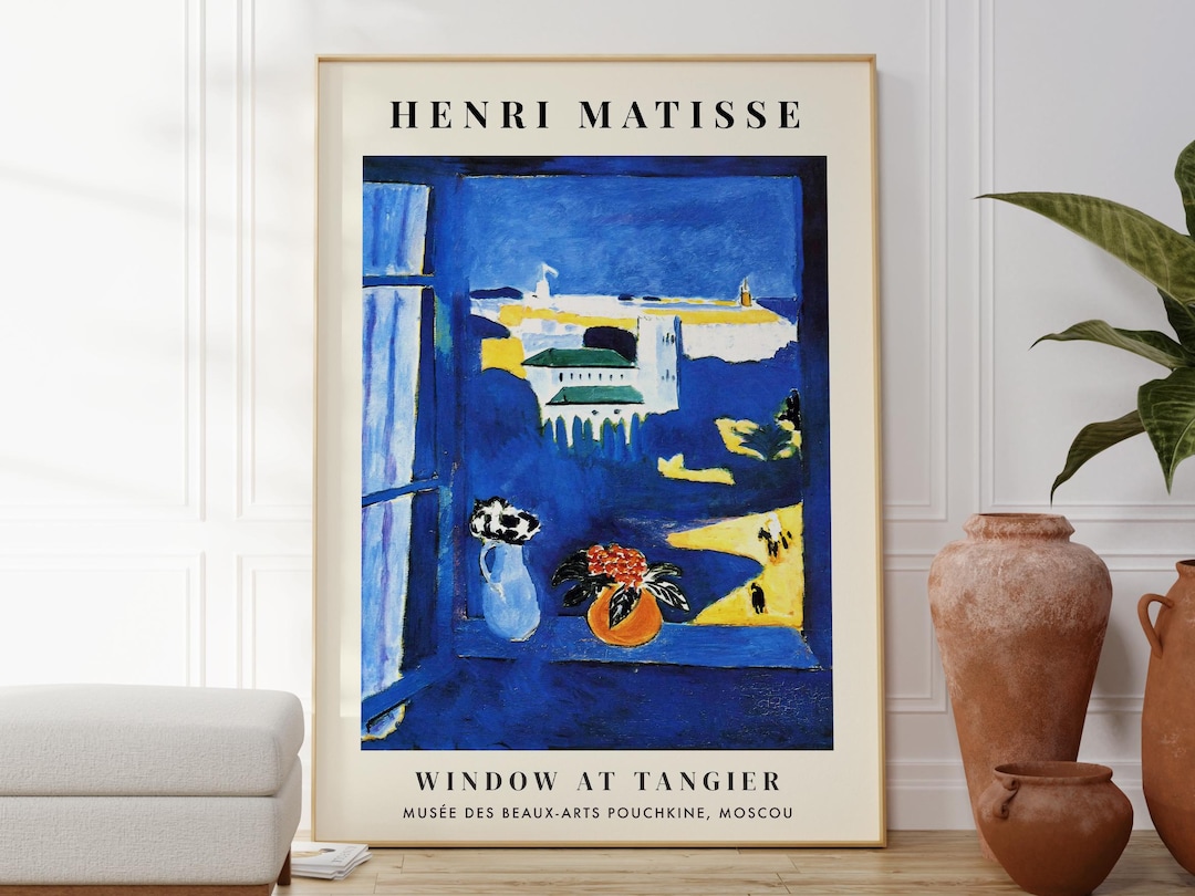 Henri Matisse Window at Tangier Blue Wall Art Poster, Original Print ...