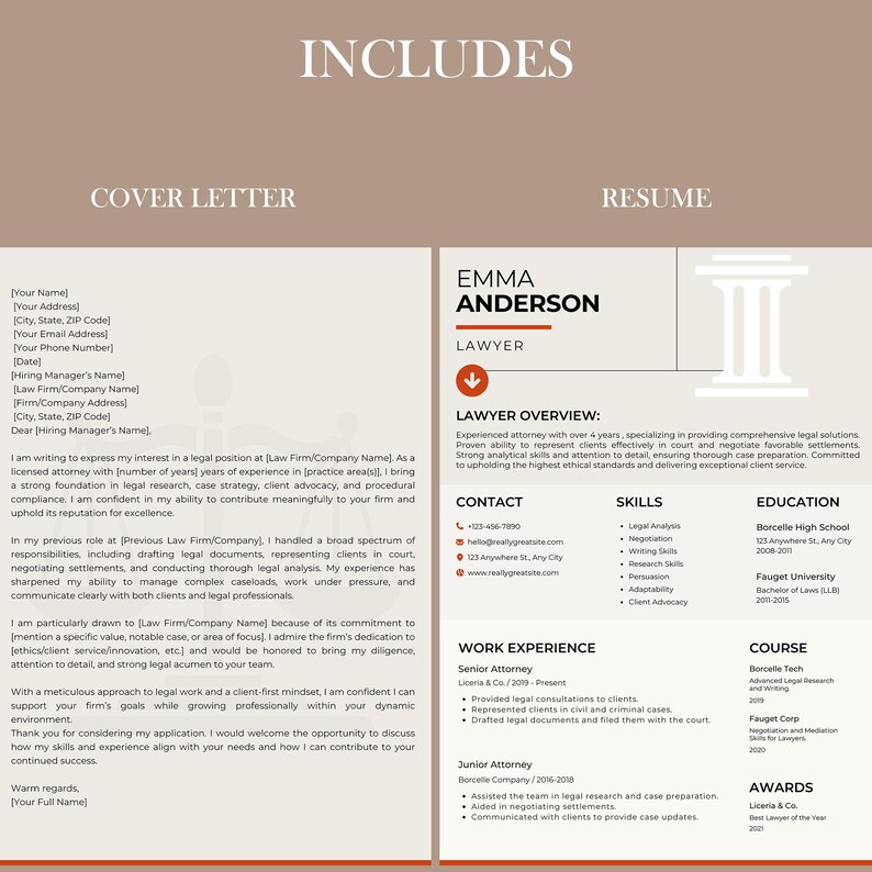 Canva Resume Template | Editable CV Template for Job Seekers | Modern ...