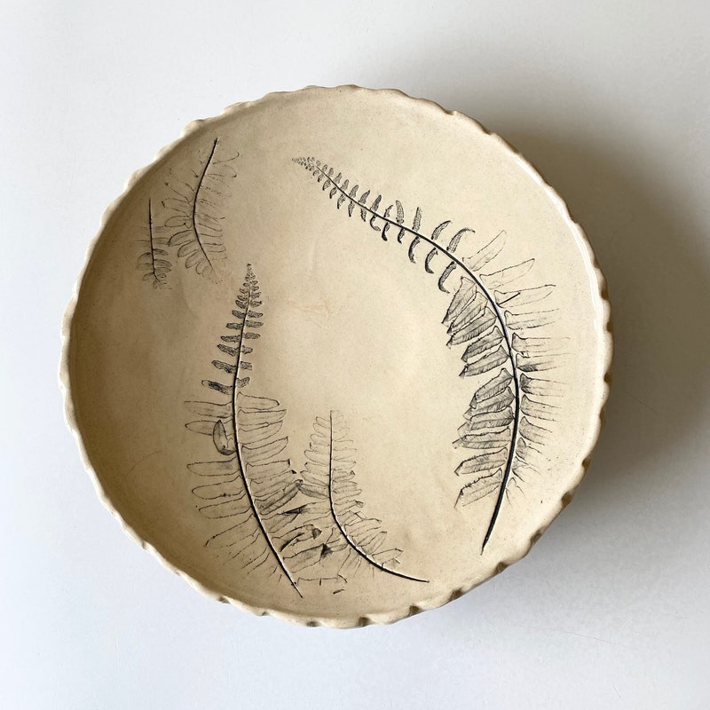 Botanical Ceramic Platter - Etsy