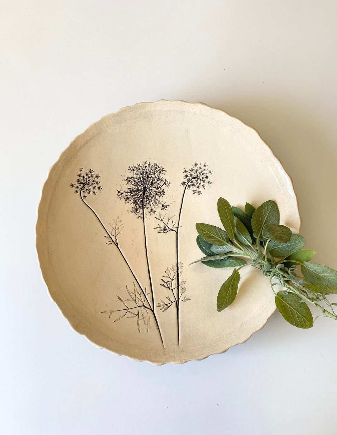 Large Ceramic Serving Platter for Entertaining, a Decorative Salad or ...