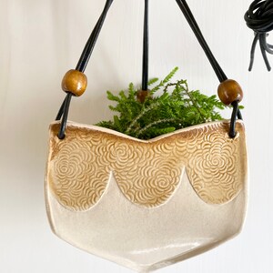 Decorative Hanging Ceramic Planter, Small Triangular Hanging Succulent ...