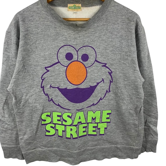 Vintage SESAME STREET ELMO Muppet Cartoon Sweatshirt … - Gem