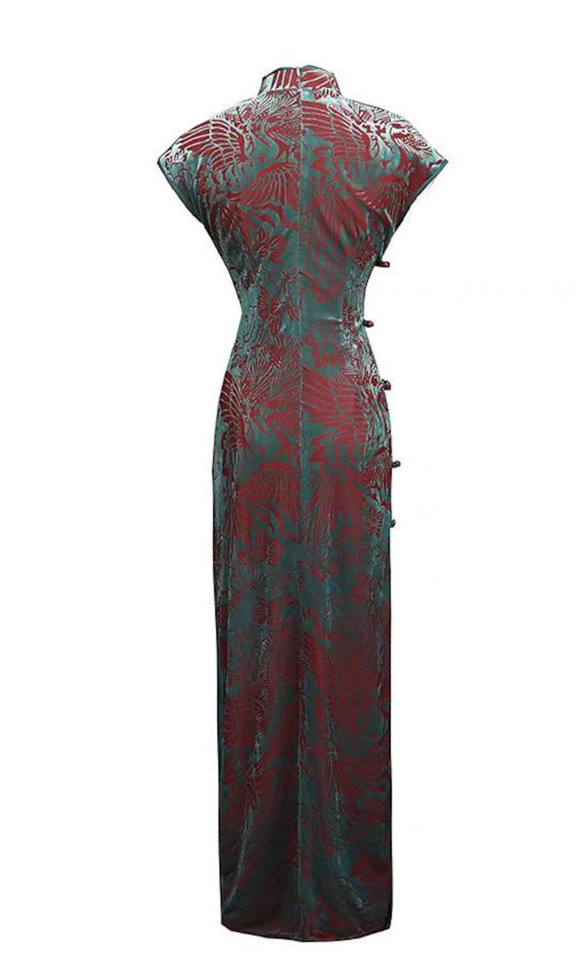 Elegant Velvet Cheongsam – Chinese Qipao Dress – Luxury Vintage High ...