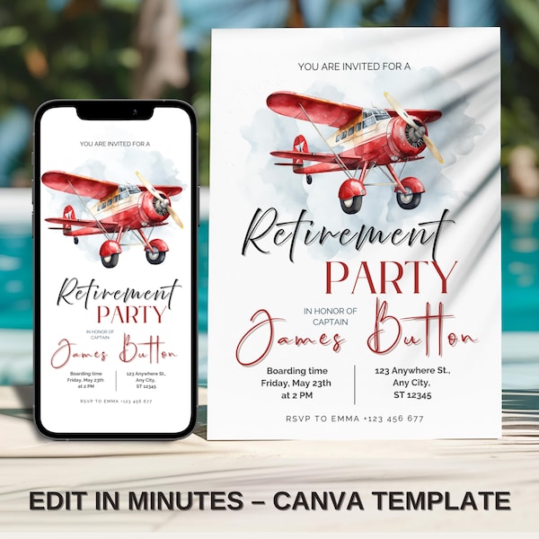 Pilot Retirement Invitation - Etsy
