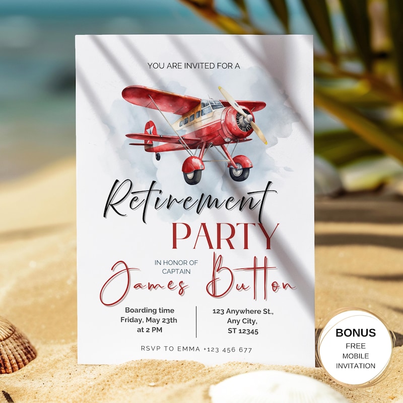 Pilot Retirement Invitation - Etsy