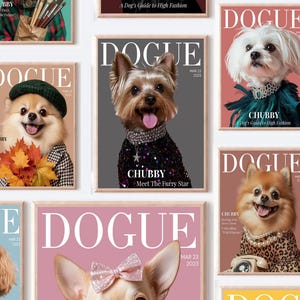Personalized Dog Fashion Art Custom Pet Magazine Cover Design Princess ...