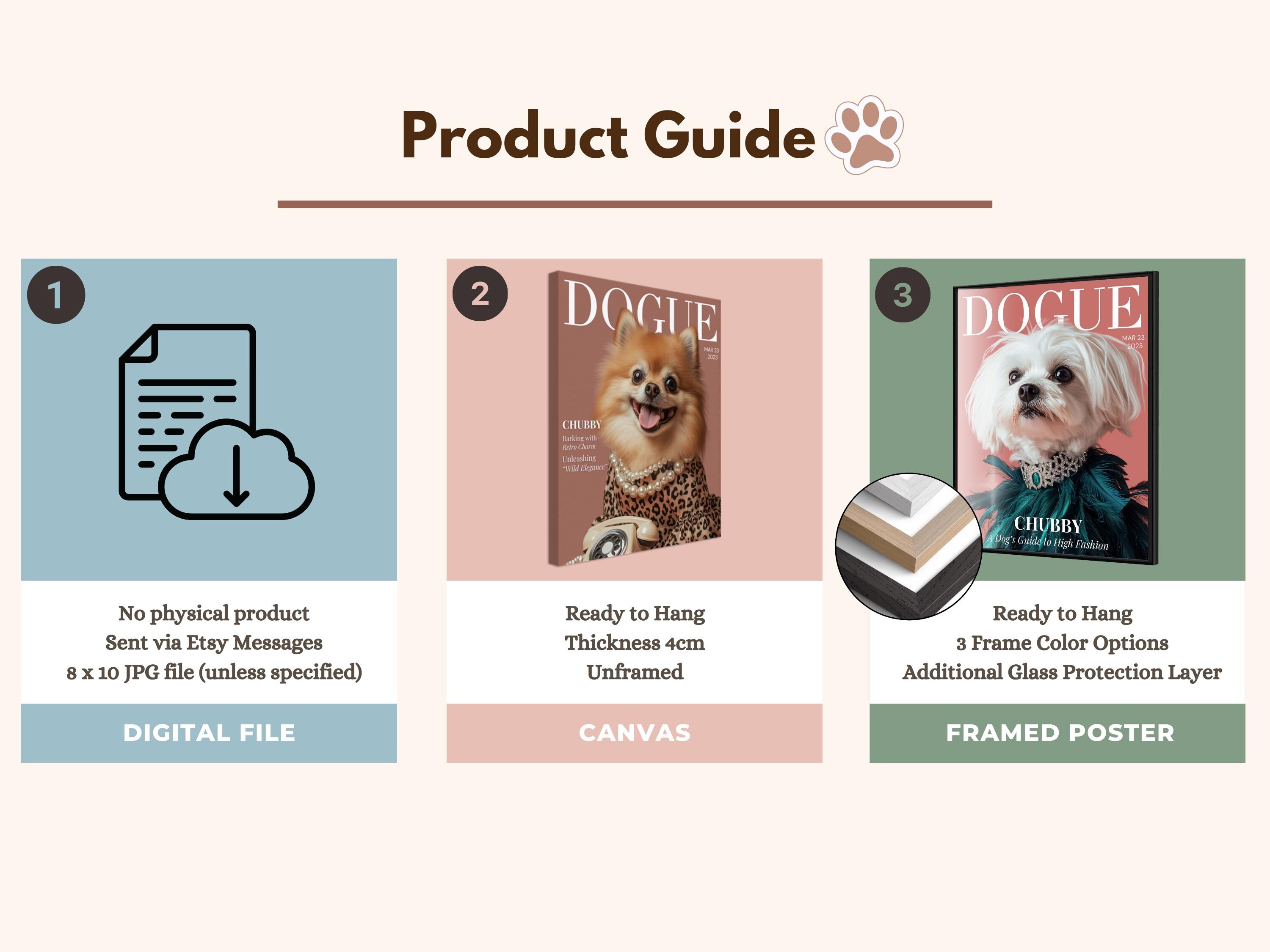 Personalized Pet High Fashion Runway Portrait Custom Dog Magazine Cover ...