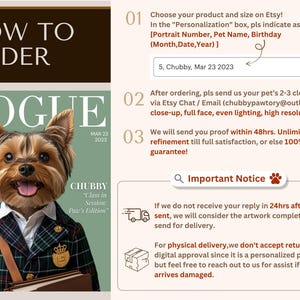 Personalized Male Dog Art Custom Pet Portrait Magazine Cover Poster ...