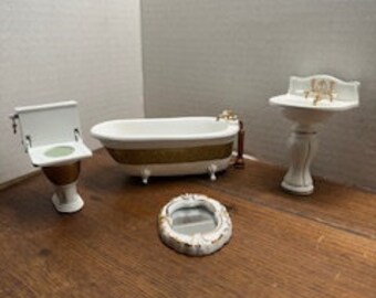Luxurious Retro Bathroom Collection 1/12 Scale Miniature Bath - Etsy