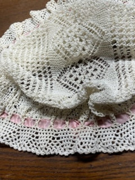 Antique Crochet Ladies Night Cap - Beautiful - Gem